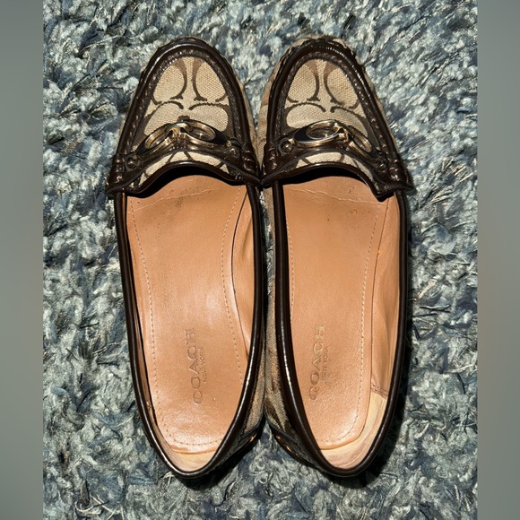 Coach | Shoes | Used Coach Shoes Felisha Slipon Loafers Signature Logo ...